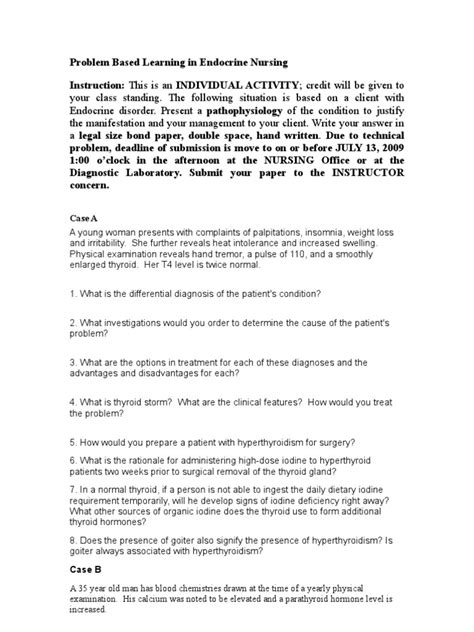 Problem Based Learning In Endocrine Nursing A Pdf
