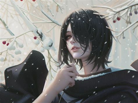 Anime Boy Smiling In A Christmas Background Anime Boy Smiling In A Christmas Background
