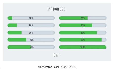 Progress Bar Design 10 Step 100 Stock Vector Royalty Free 1725471670 Shutterstock