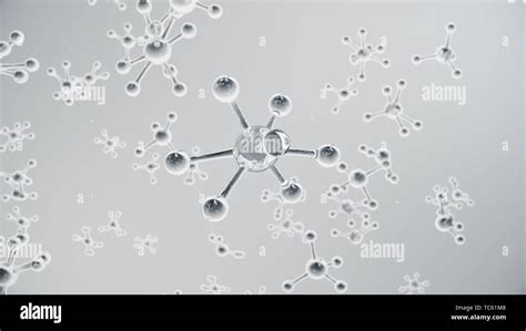 3d Rendering Molecule Structure Scientific Medical Background With Atoms And Molecules Grey
