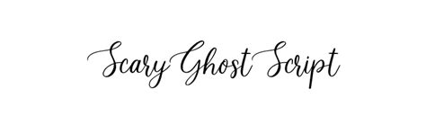 Scary Ghost Script Font