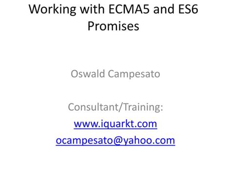ecma5 and es6 promises ppt