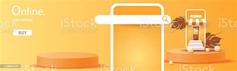 온라인 쇼핑 전화 구매 판매 비즈니스 디지털 웹 배너 응용 프로그램 돈 광고 지불 전자 상거래 벡터 일러스트 검색 3차원 형태에 대한 스톡 벡터 아트 및 기타 이미지