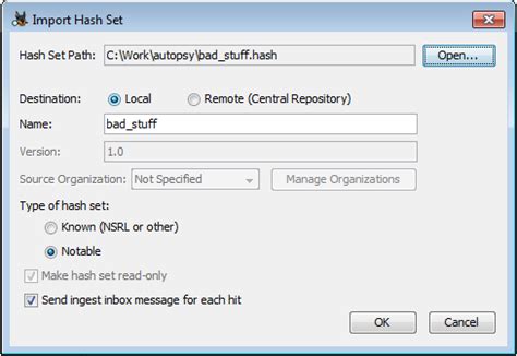 Autopsy User Documentation Hash Lookup Module