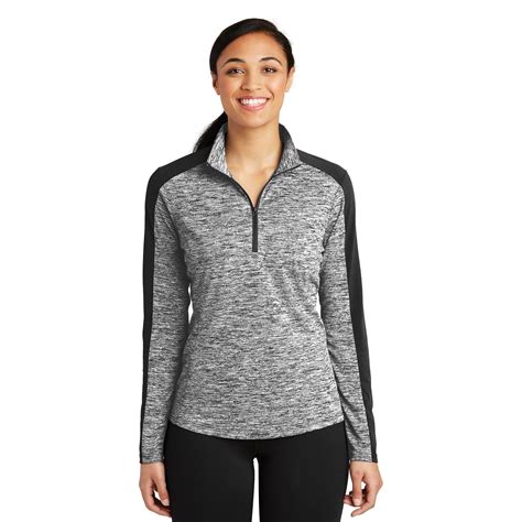 Sport Tek® Womens Posicharge® Electric Heather Colorblock 14 Zip Pul