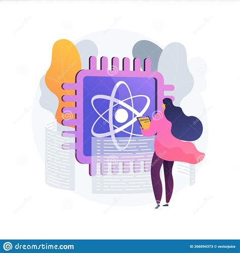 Quantum Computing Abstract Concept Vector Illustration Stock Vector Illustration Of Machine
