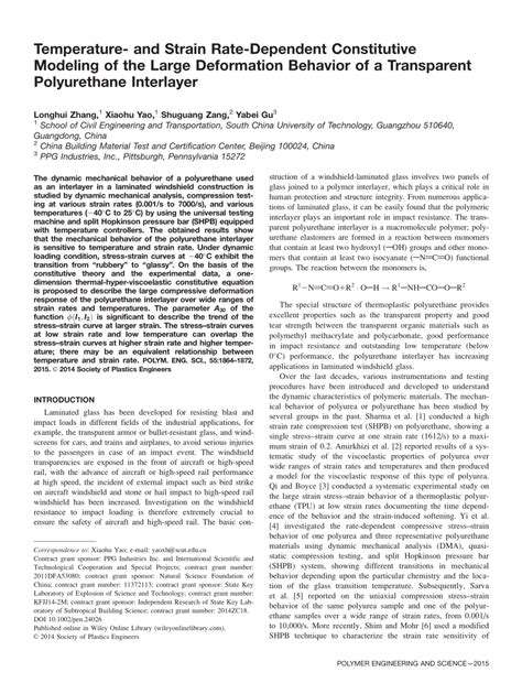 Pdf Temperature And Strain Rate Dependent Constitutive Modeling Of