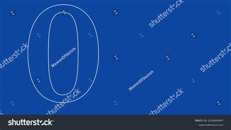 Large White Outline Number Zero Symbol Stock Vector Royalty Free Shutterstock