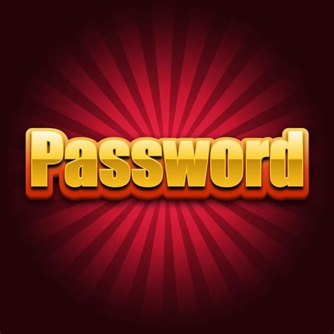 Premium Photo Password Text Effect Gold  Attractive Background