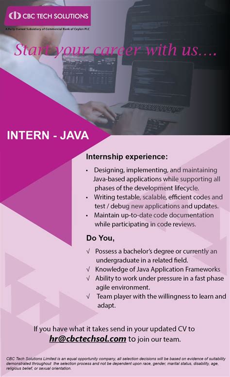 hiring internjava hiring intern softwareengineering sachithra
