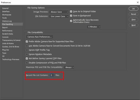 Solved Disable Recent Files List In Photoshop CC 2019 How Adobe