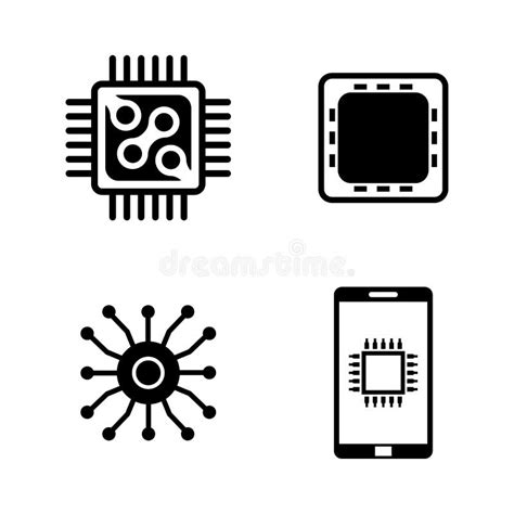 Electronics Simple Related Vector Icons Stock Vector Illustration Of