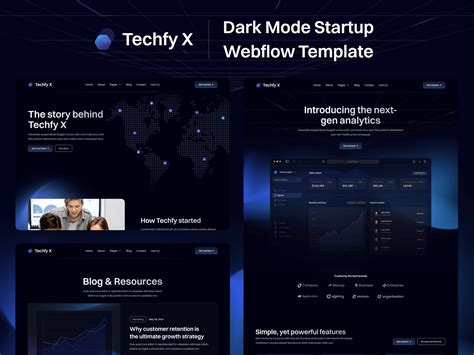 Techfy X Website Page Template For Webflow