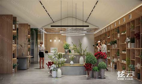 3d模型 现代花店模型 M0003646381 炫云云模型网