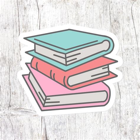 Buy Stack Of Books Sticker Book Stickers Reading Teacher Librarian