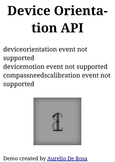 Javascript Device Orientation Api Not Working With Local Webserver