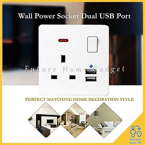 READY STOCKWall Socket USB Switch With USB Port 2X USB Port Shopee Malaysia