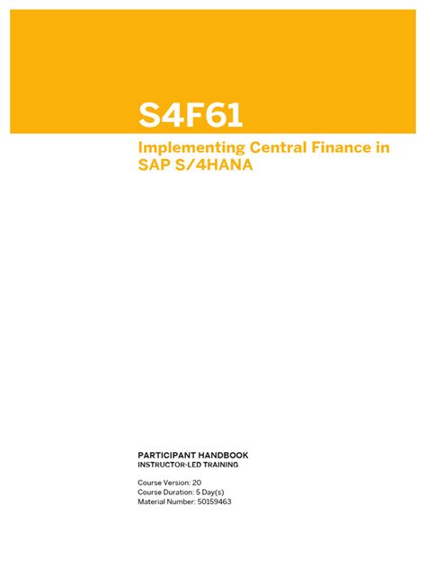 Implementing Central Finance In Sap S 4hana Pdf Enterprise Resource Planning Data Warehouse