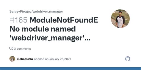Modulenotfounderror No Module Named Webdrivermanager Error Even After Installing