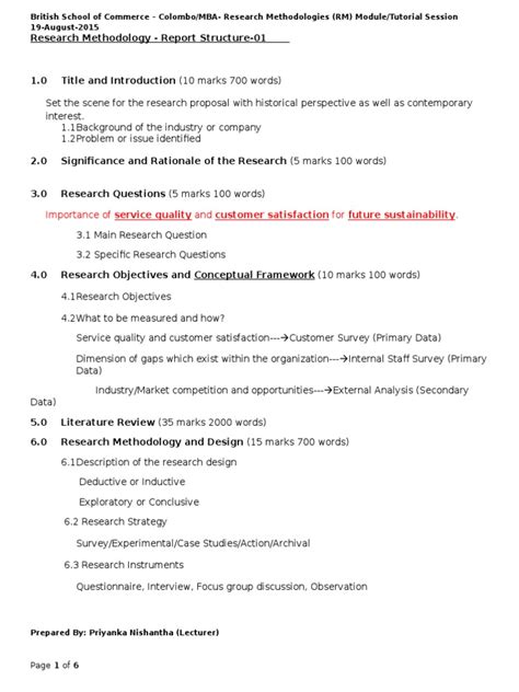 Researchmethodology Report01doc Survey Methodology Qualitative Research