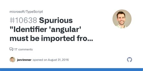 Spurious Identifier Angular Must Be Imported From A Module Error · Issue 10638 · Microsoft