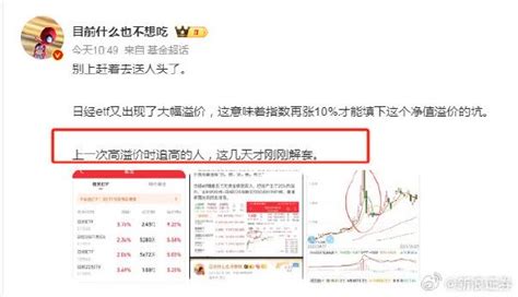 投资者涌入日经etf，溢价率超10 ，大v提醒：上一次高溢价时追高的人，这几天才刚刚解套，现在买进去要亏爆 新浪财经 新浪网
