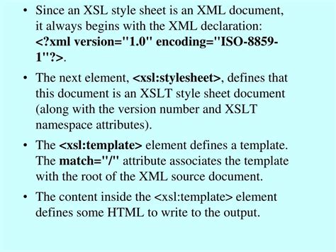 Ppt Xsl Stands For Extensible Stylesheet Language And Is A Style Sheet Language For Xml