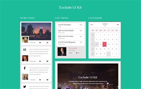 Exclude Ui Kit A Flat Bootstrap Responsive Web Template W Layouts