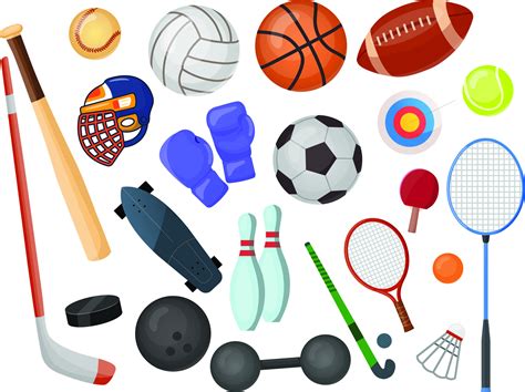 Digital Sports Clipart Sport Equipment Graphics Sports Etsy