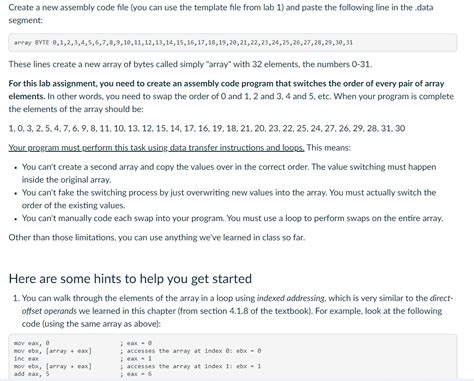 Solved Create A New Assembly Code File You Can Use The