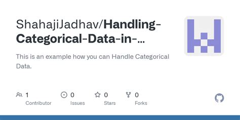 GitHub ShahajiJadhav Handling Categorical Data In Python This Is An Example How You Can
