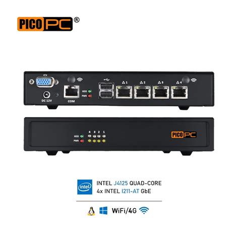 Intel® J4125 4 Lan I211 At Wifi 4g Firewall Router Mini Network Appliance Security Gateway