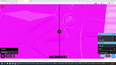how to compress glb file size 12mb to 2mb youtube
