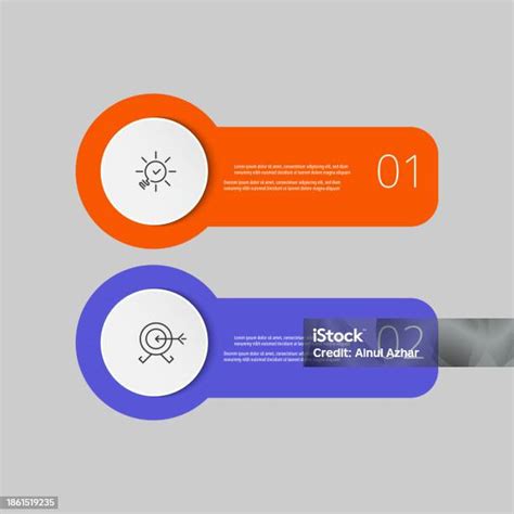 최소한의 비즈니스 인포그래픽 템플릿입니다 2단계 옵션 및 마케팅 아이콘이 있는 타임라인 0명에 대한 스톡 벡터 아트 및 기타