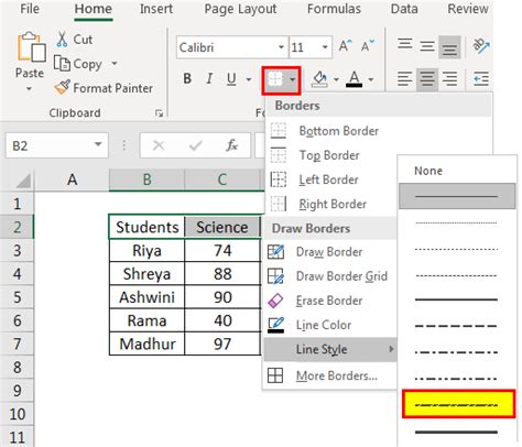 Excel Learning Excel Borders And Formatting Excel Learning Borders
