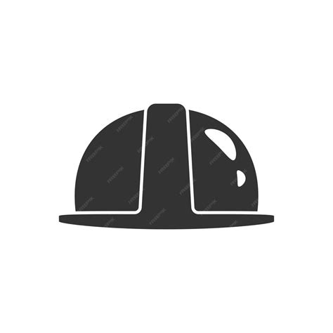 Premium Vector Construction Helmet Icon In Flat Style Safety Cap