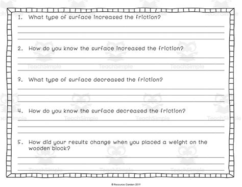 Exploring Friction Graphic Organizer And Worksheet By Teach Simple
