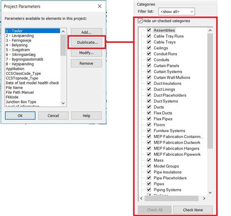 Duplicate Project Parameter Autodesk Community