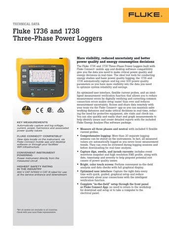 Fluke 1736 And 1738 Three Phase Power Loggers At Rs 474000 Piece Old Bhoiguda Secunderabad