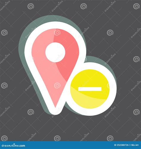 Sticker Delete Location Suitable For User Interface Symbol Simple Design Editable Design