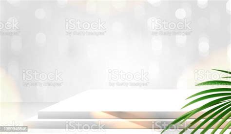 제품 프리젠 테이션 브랜딩 및 포장을위한 배경 및 프리미엄 연단 디스플레이에 화장품 천연 제품 디스플레이를 위한 무대 배경 벡터