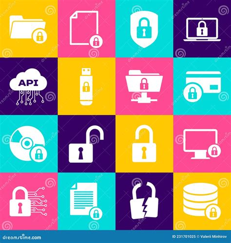 Set Server Security With Lock Lock On Monitor Credit Card Shield