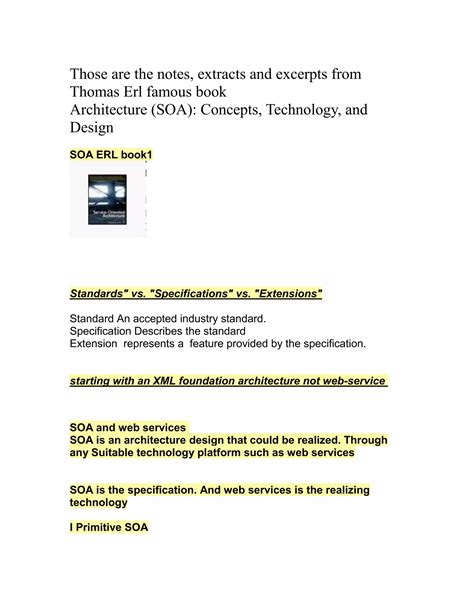 Part I Summary Of Service Oriented Architecture Soa Concepts