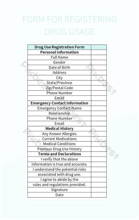 Optimizing Drug Usage Registration Form For Enhanced Efficiency Excel