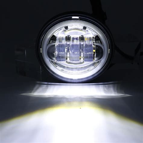 2pcs 45 인치 오토바이 Led 안개 램프 4 12 30w 크롬 Drl Led 보조 통과 빛 티몬