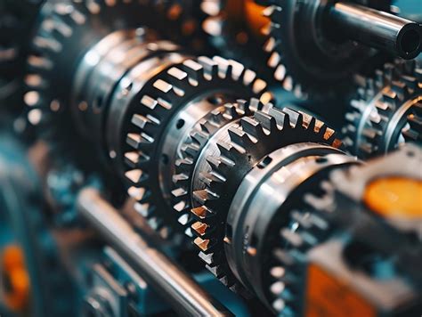 Closeup Of Gear System Premium Ai Generated Image