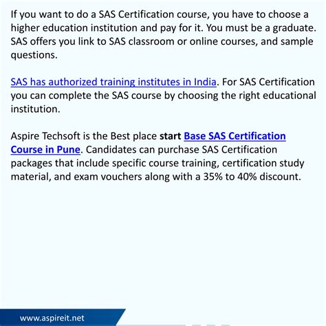 Ppt Strategies To Prepare Sas Certification Exam Aspire Techsoft Powerpoint Presentation