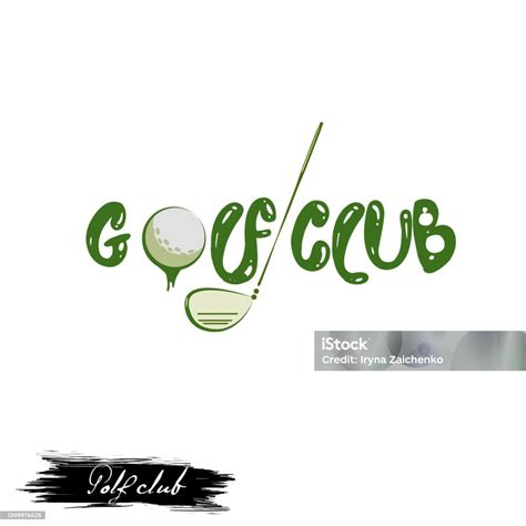 골프 클럽 디자인 볼과 티 스틱 디지털 아트 일러스트 는 흰색 배경에 고립 스포츠 게임 유형 텍스트와 인기 골프 대회 창조적 인 스티커 엠블럼 귀여운 라벨