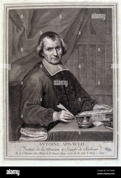 Portrait Of Antoine Arnauld Known As The Great Arnauld 1612 1694 French Priest Theologian