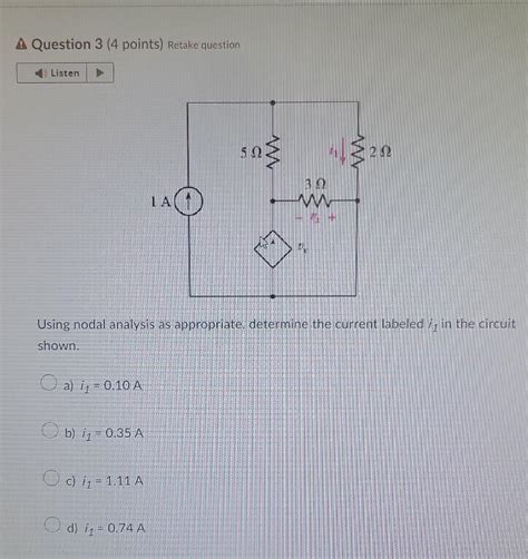 Solved A Question Points Retake Question Using Nodal Chegg Com
